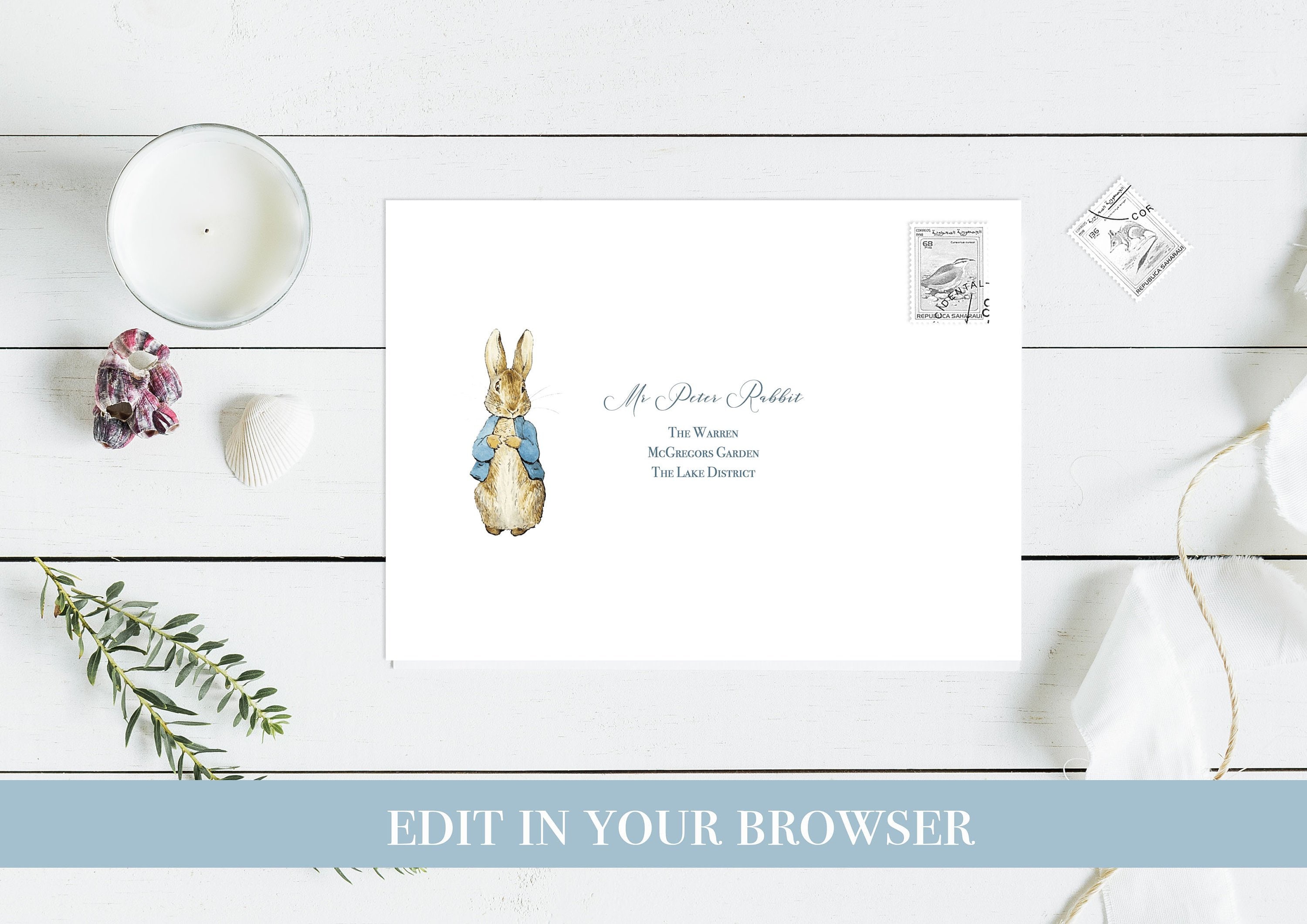 Peter Rabbit Envelope Template | Peter Rabbit Birthday | Rabbit Baby ...