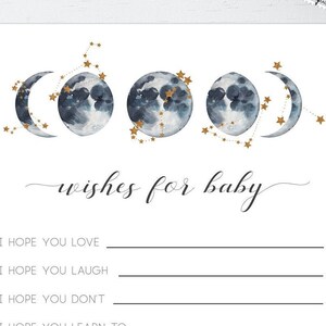 Moon Baby Shower Game | Moon Wishes for Baby | Celestial Baby Shower ...