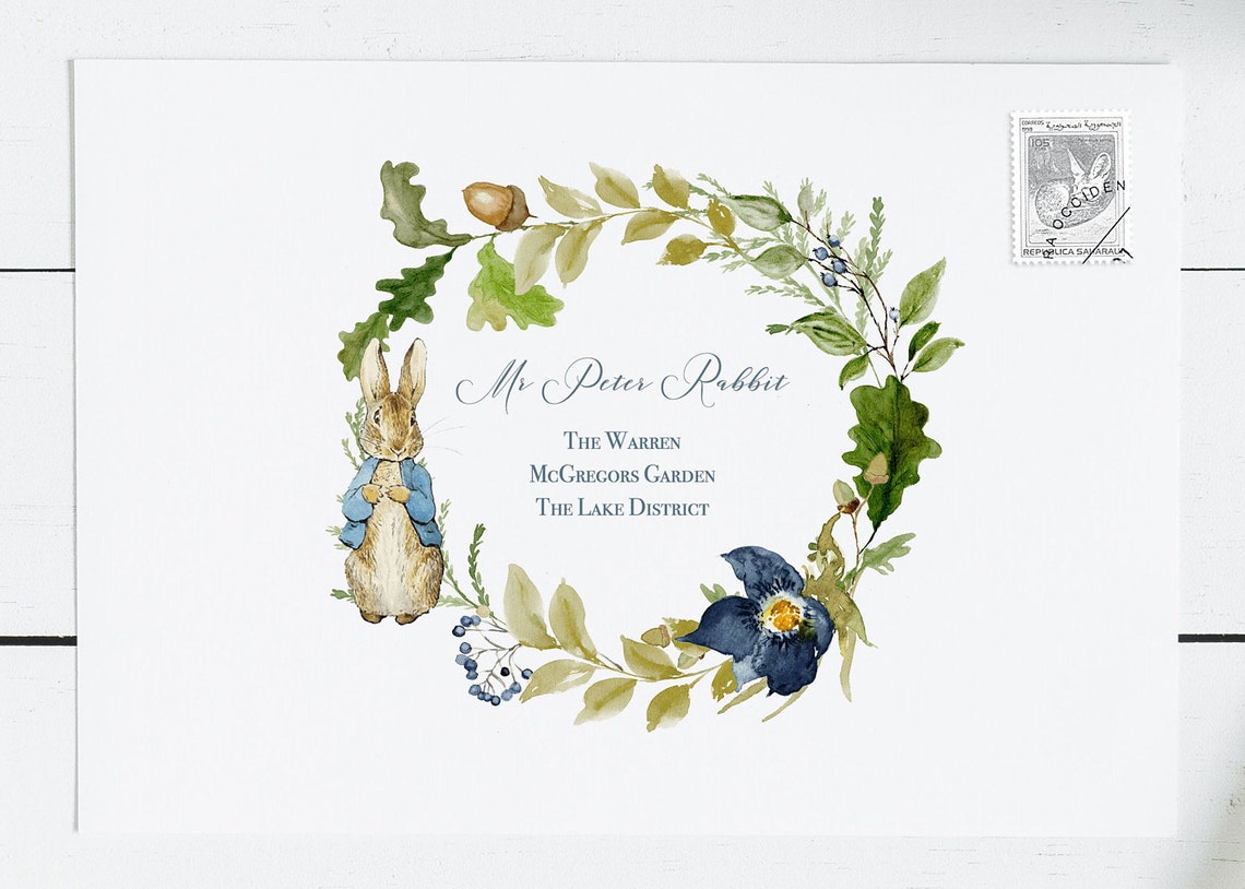Peter Rabbit Envelope Template | Peter Rabbit Return Address Envelope ...