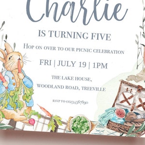Peter Rabbit Invitation | Peter Rabbit Picnic Invitation | Peter Rabbit ...