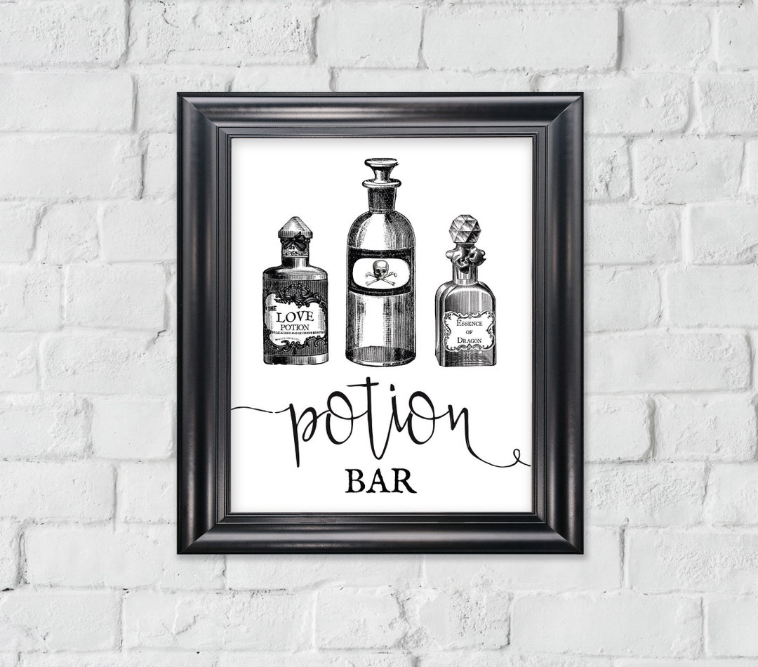 Halloween Bar Sign Potion Bar Sign Halloween Party Drinks Sign Instant ...