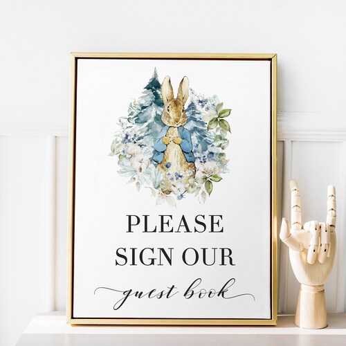 Editable Peter Rabbit Party Sign Peter Rabbit Birthday - Etsy