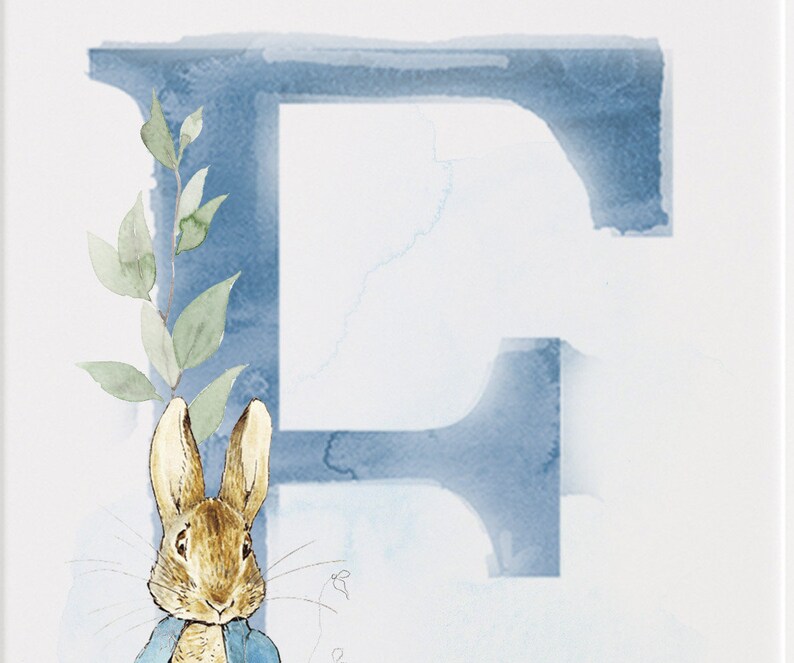 Peter Rabbit Nursery Printable Peter Rabbit Initial Print | Etsy