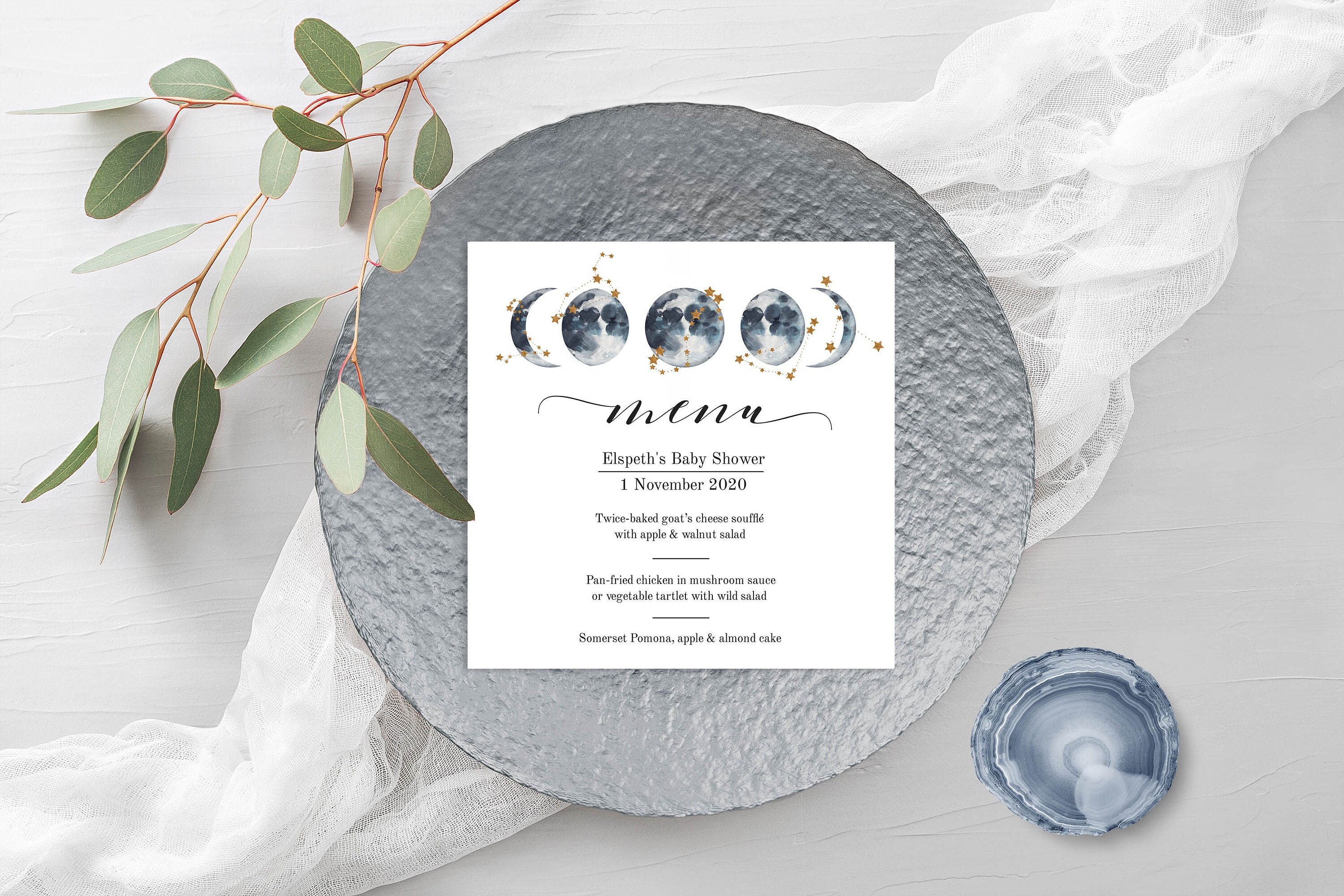 Moon Phases Menu Printable Moon Menu Celestial Menu - Etsy UK