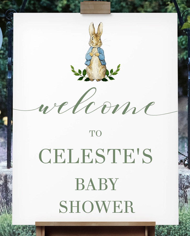Peter Rabbit Sign Any Event Peter Rabbit Baby Shower Sign | Etsy
