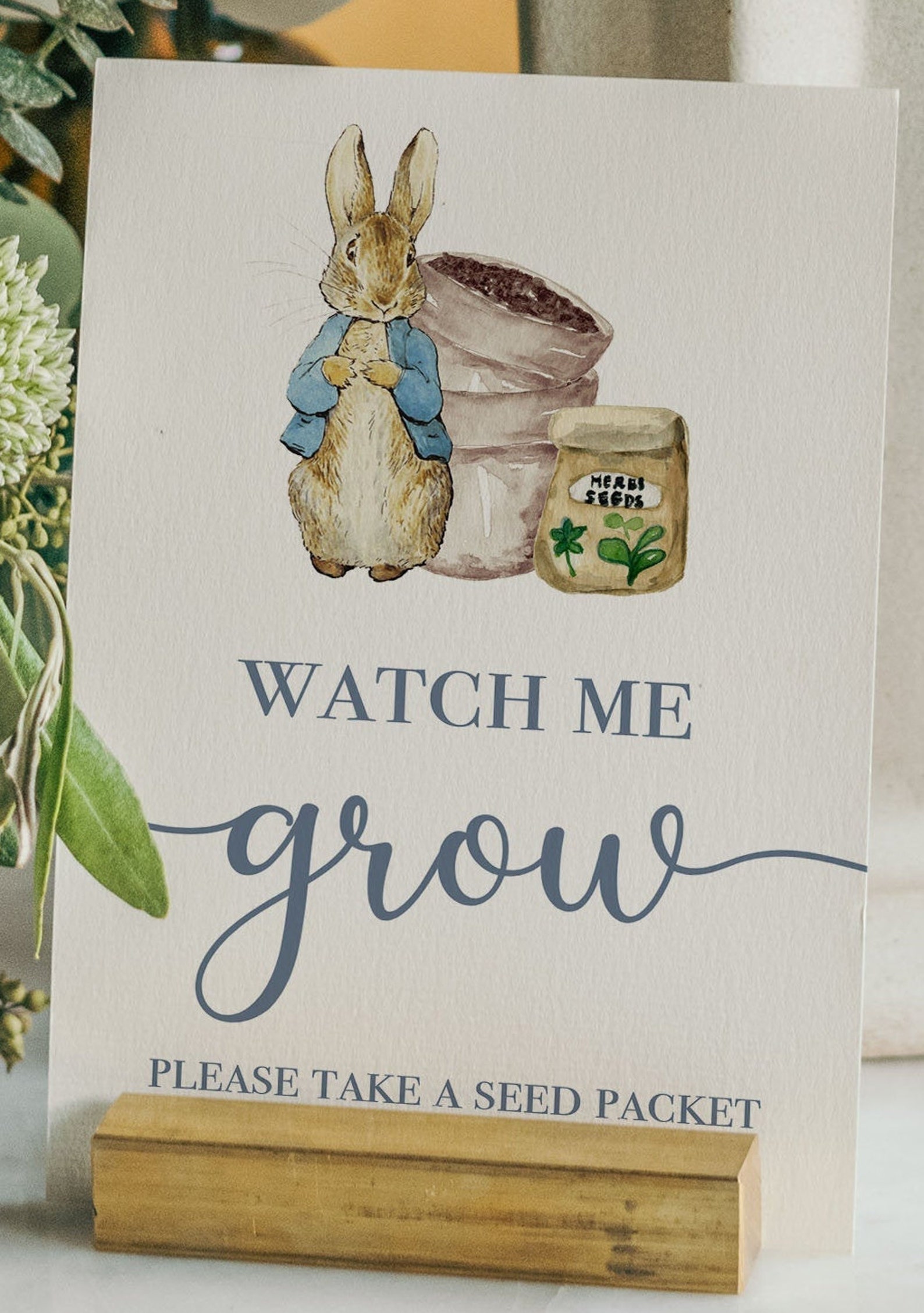 Peter Rabbit Baby Shower Sign | Peter Rabbit Favour Sign | Watch Baby ...