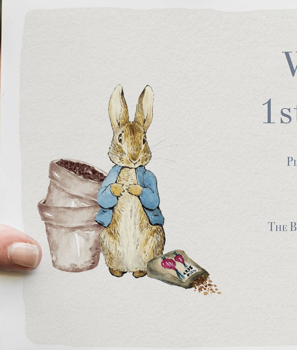 Peter Rabbit Invitation Peter Rabbit Baptism Invitation | Etsy