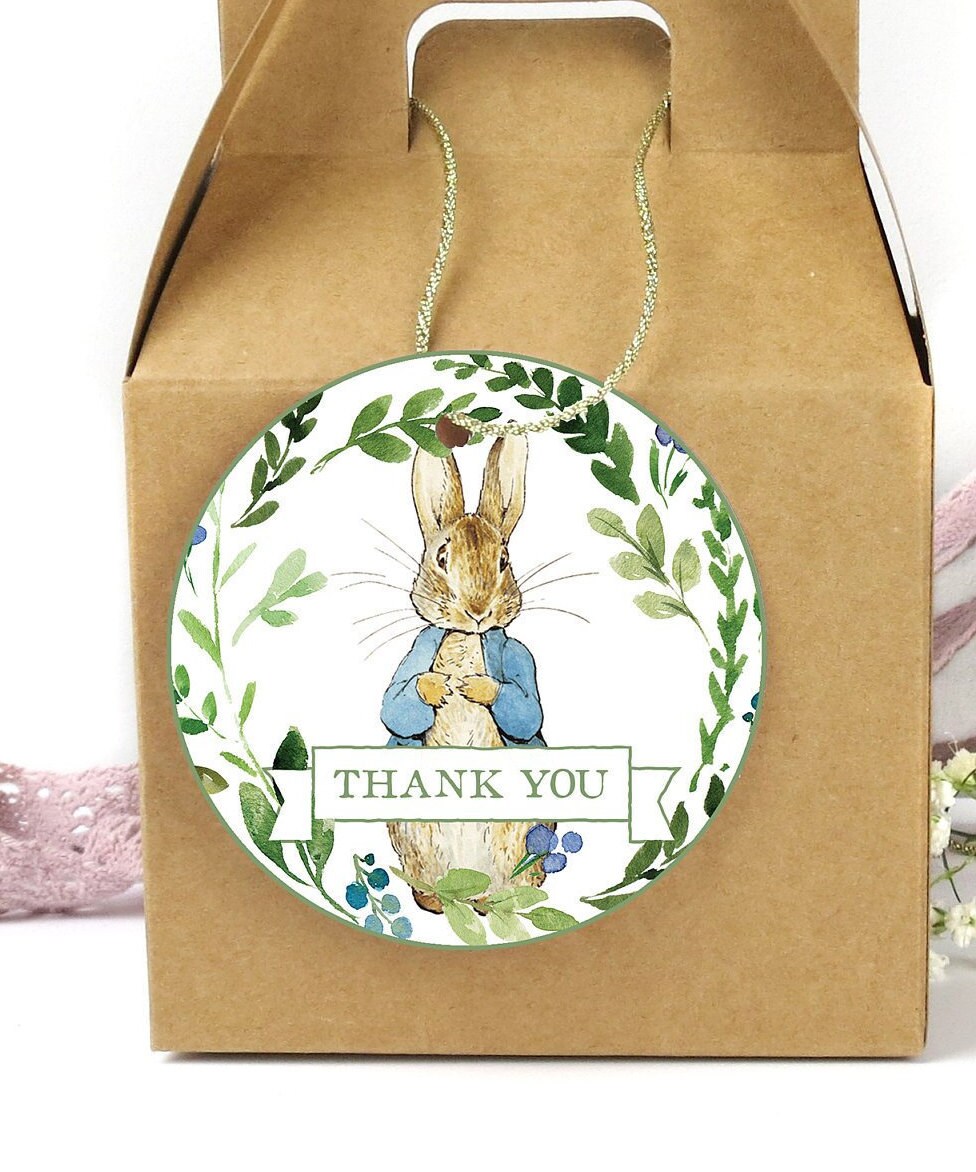Peter Rabbit Favour Tag Peter Rabbit Thank You Tag Rabbit - Etsy