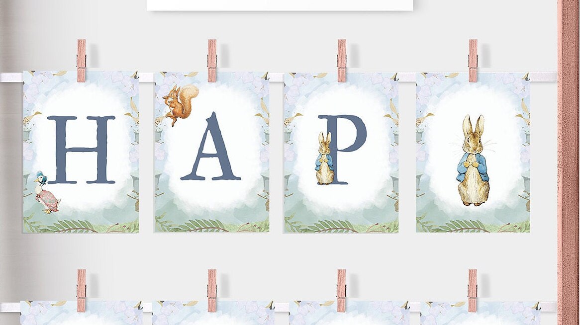 Peter Rabbit Banner Peter Rabbit Bunting Peter Rabbit | Etsy