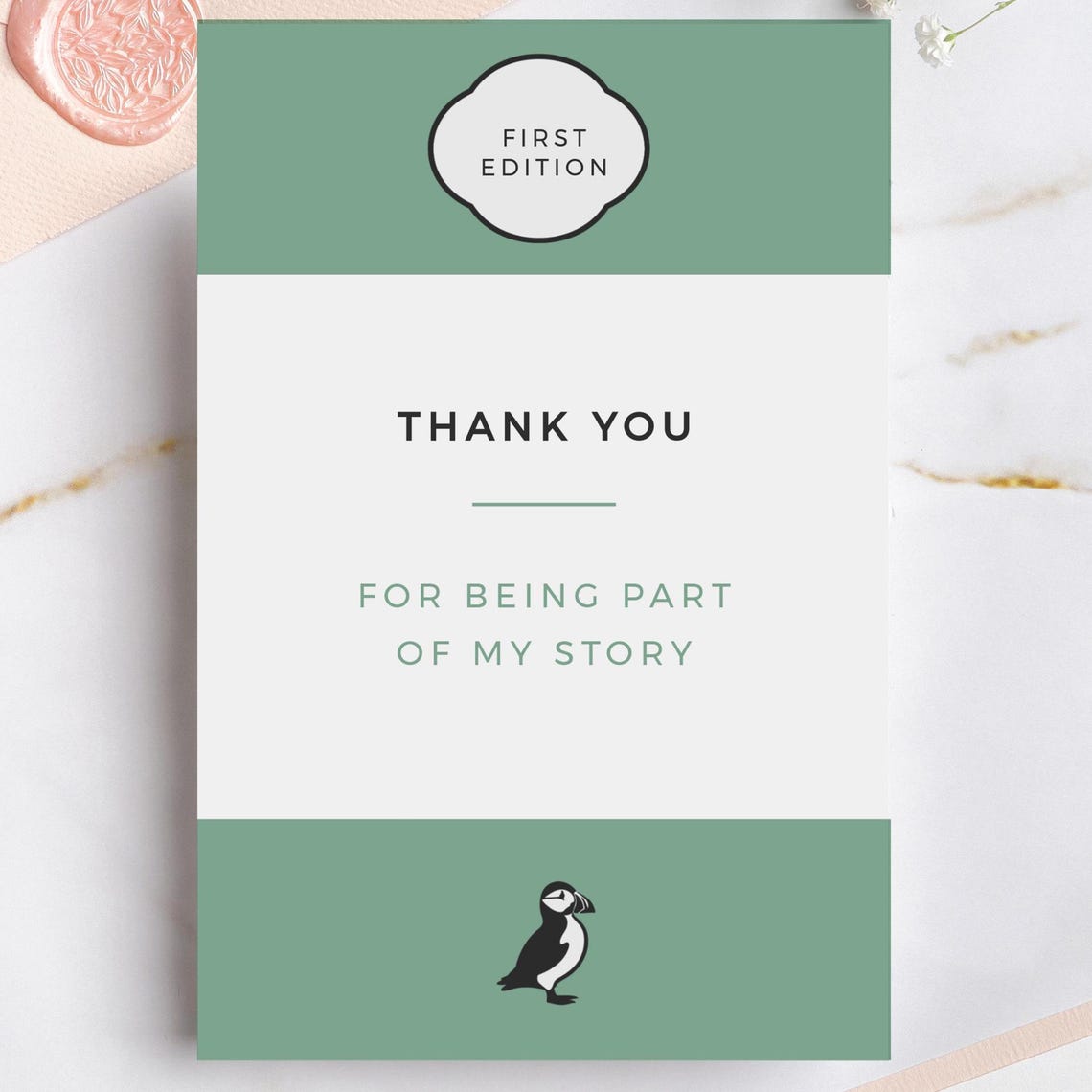 1st Chapter Birthday Thank You Card | One for the Books Birthday Thank ...