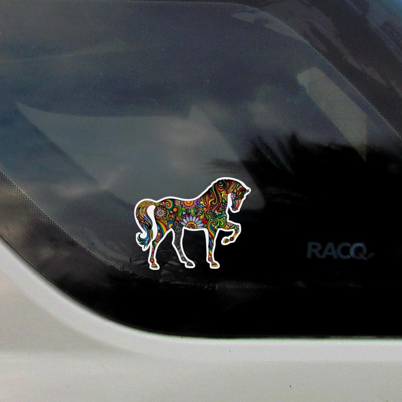Colorful Decorated Horse Vinyl Sticker Approx 125 X 99mm or 5 | Etsy