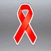 Red Ribbon Cardio Heart Health Awareness Ribbon Vinyl Sticker for Car ...