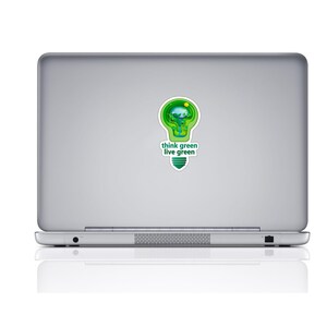 Think Green Live Green Environment Vinyl Sticker Car Bumper Laptop 56 ...