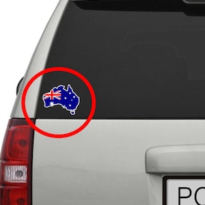 Map of Australia Sticker With Australian Flag . Weather Proof Vinyl ...