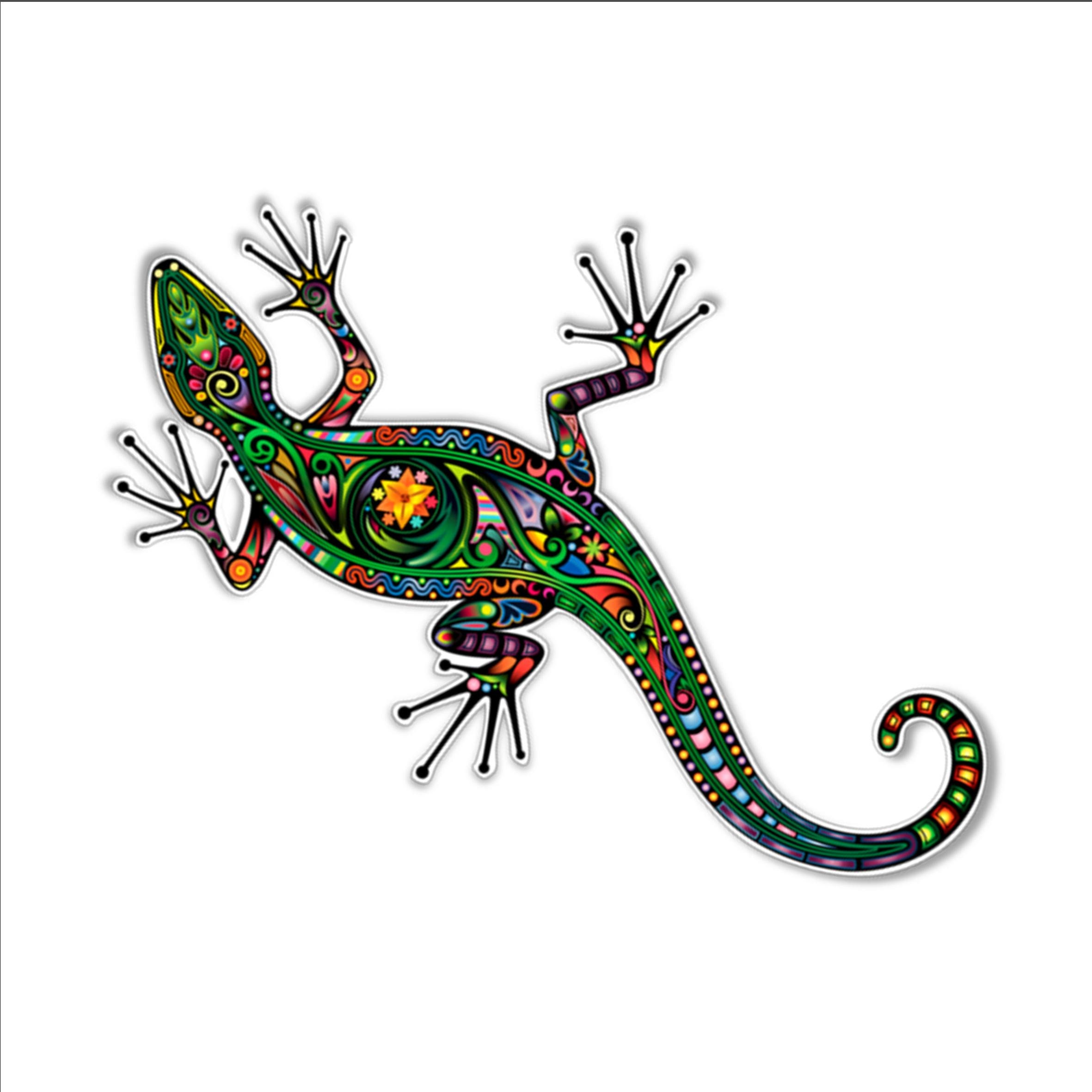 Paper Paper & Party Supplies Gecko Lizard Decal Sticker Sticky Back ...