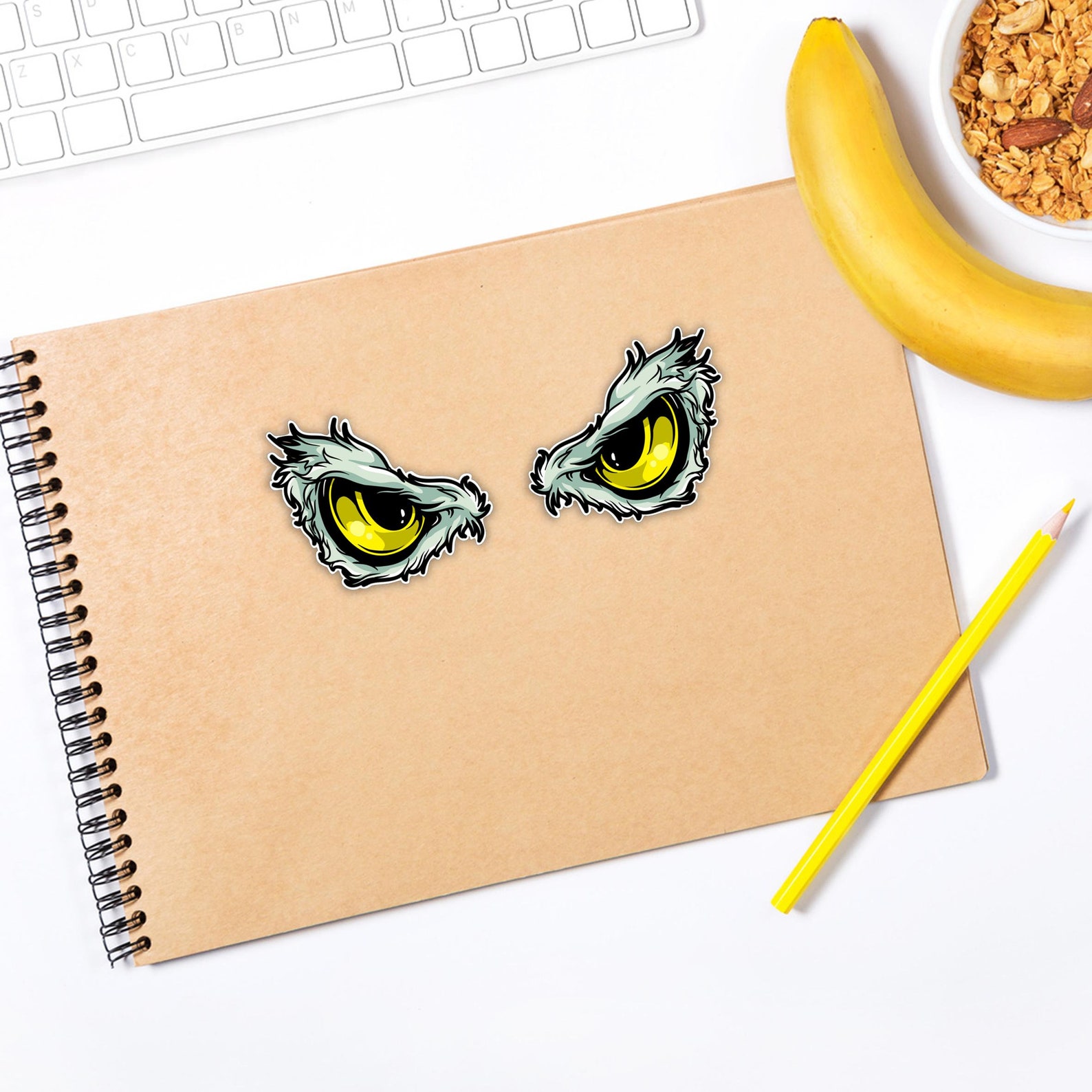 Eagle Eyes 2 Vinyl Stickers for Car Bumper or Laptop Each Eye Sticker ...