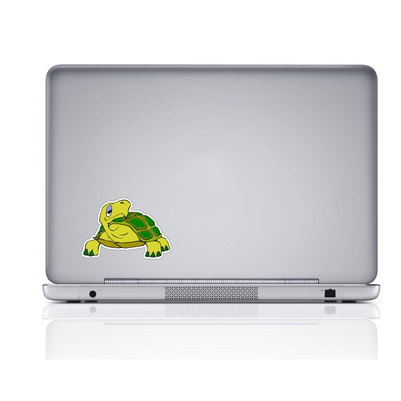 Green Turtle Vinyl Sticker Sea Turtles Laptop Stickers - Etsy