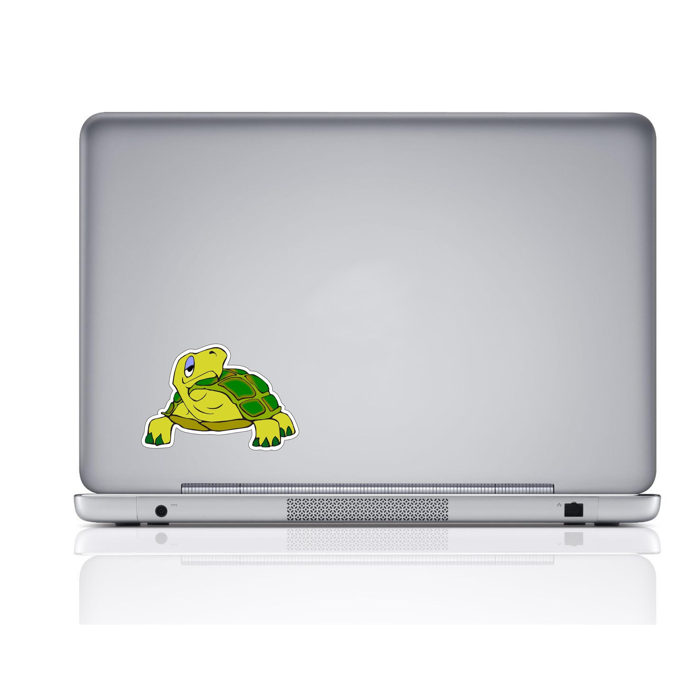 Green turtle vinyl sticker sea turtles laptop stickers | Etsy