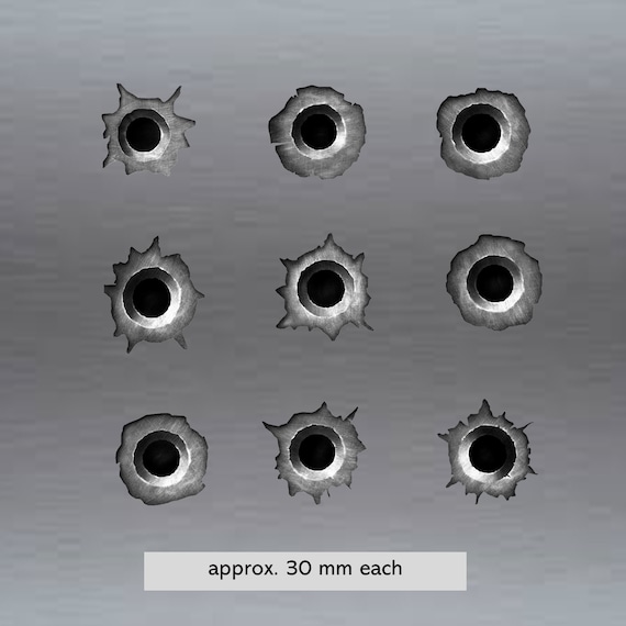 Bullet hole stickers store