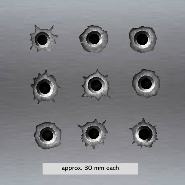 Bullet Hole Stickers - Etsy