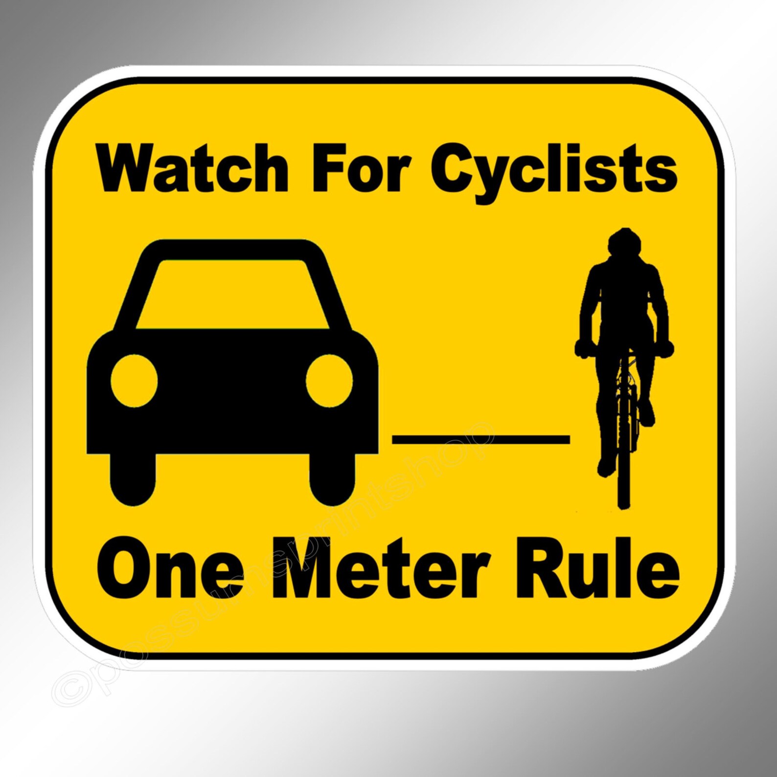 Bike Safety Decal Car Bumper Sticker Watch for Cyclists One - Etsy