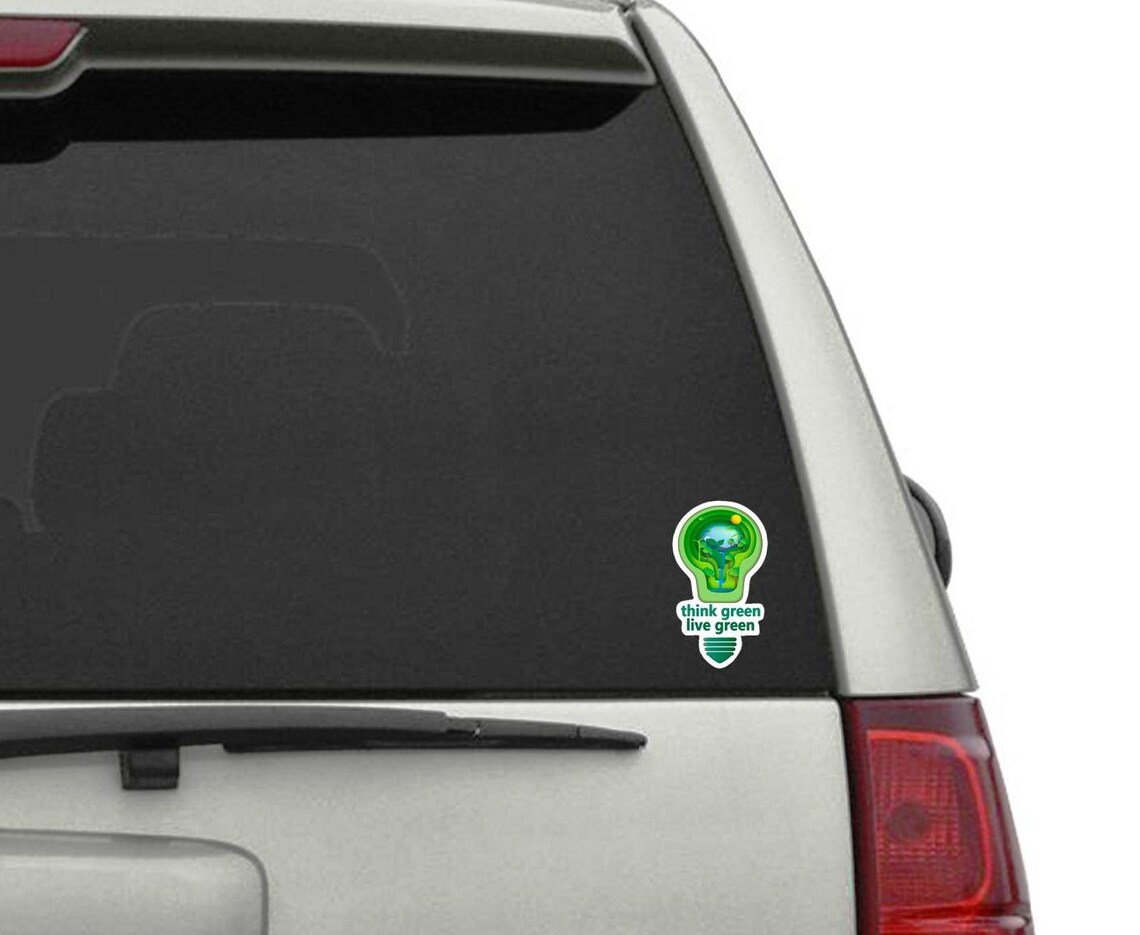 Think Green Live Green Environment Vinyl Sticker Car Bumper | Etsy