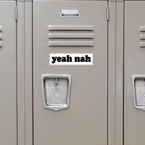 Yeah Nah Funny New Zealand Australian Slang Bumper Sticker 200mm X 52mm ...