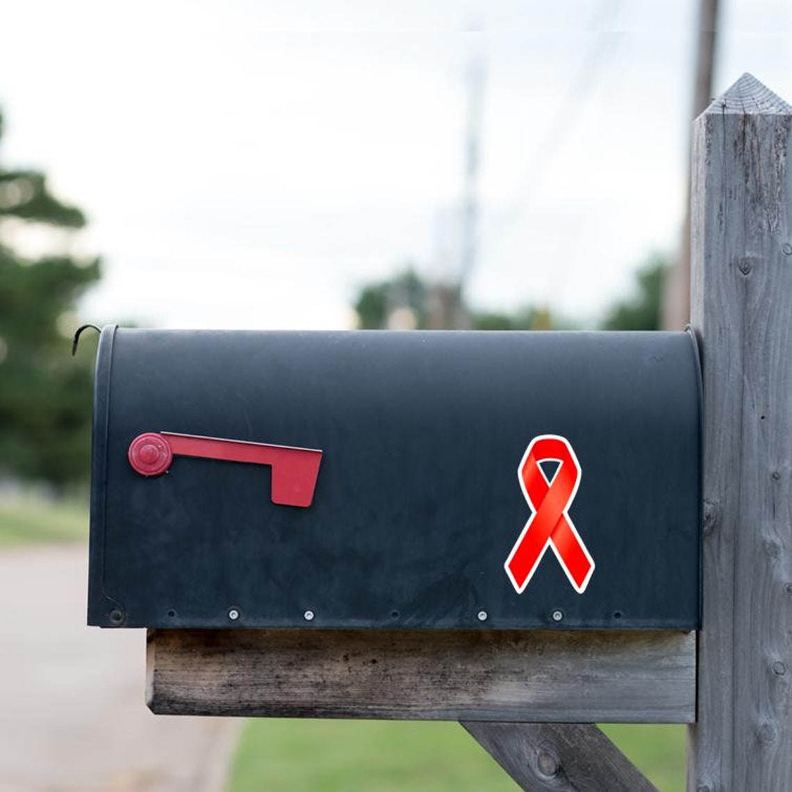 Red Ribbon Cardio Heart Health Awareness Ribbon Vinyl Sticker - Etsy