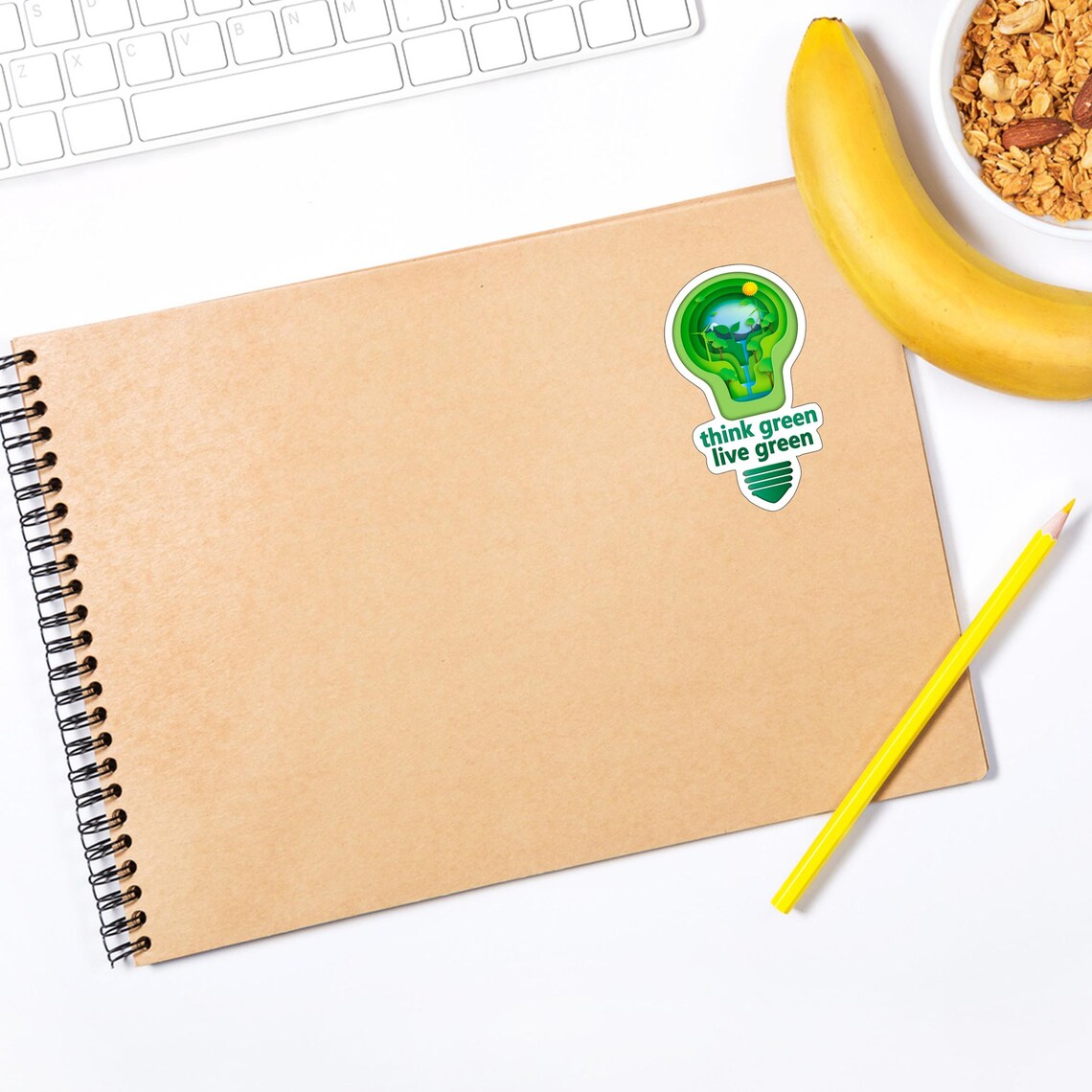 Think Green Live Green Environment Vinyl Sticker Car Bumper | Etsy