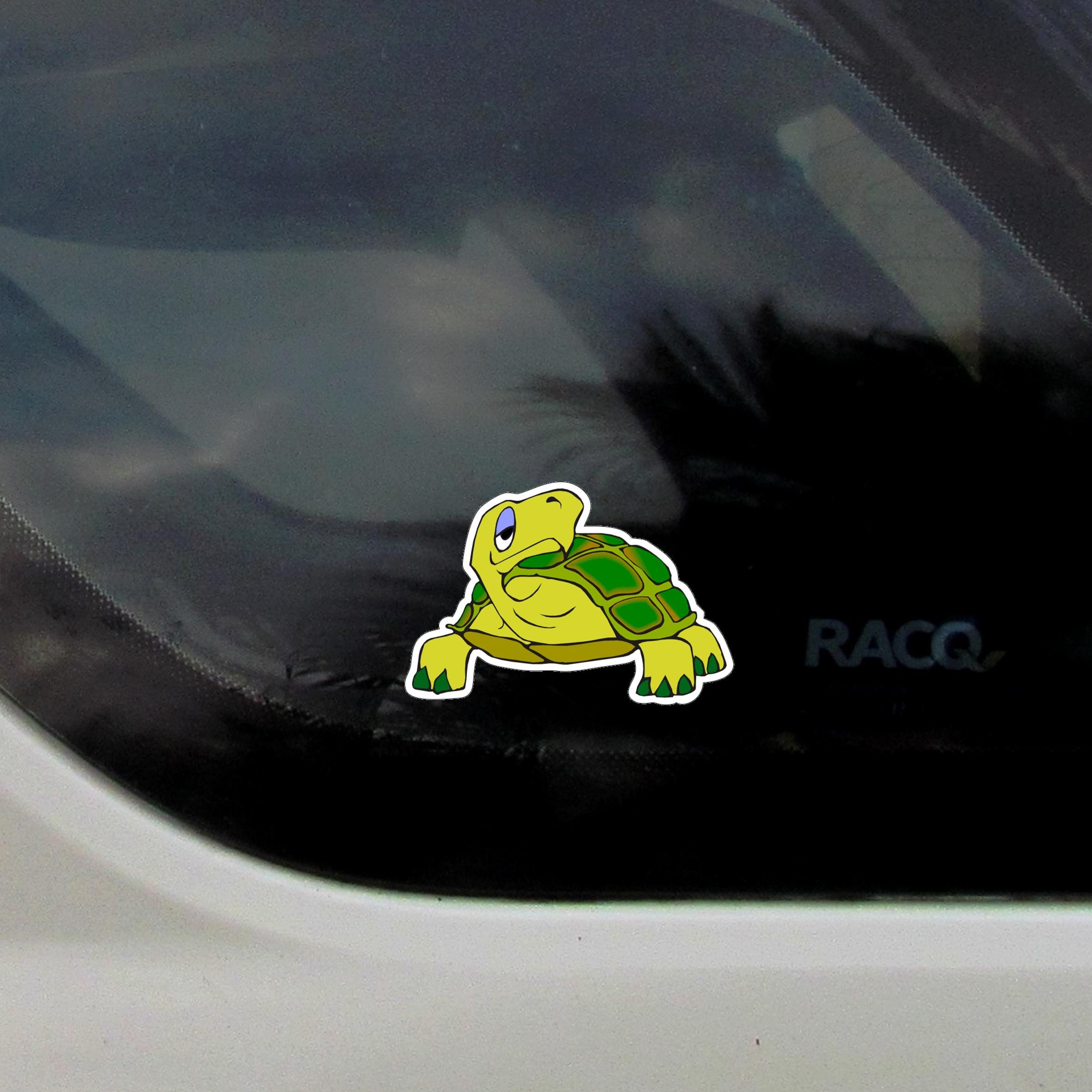 Green turtle vinyl sticker sea turtles laptop stickers | Etsy