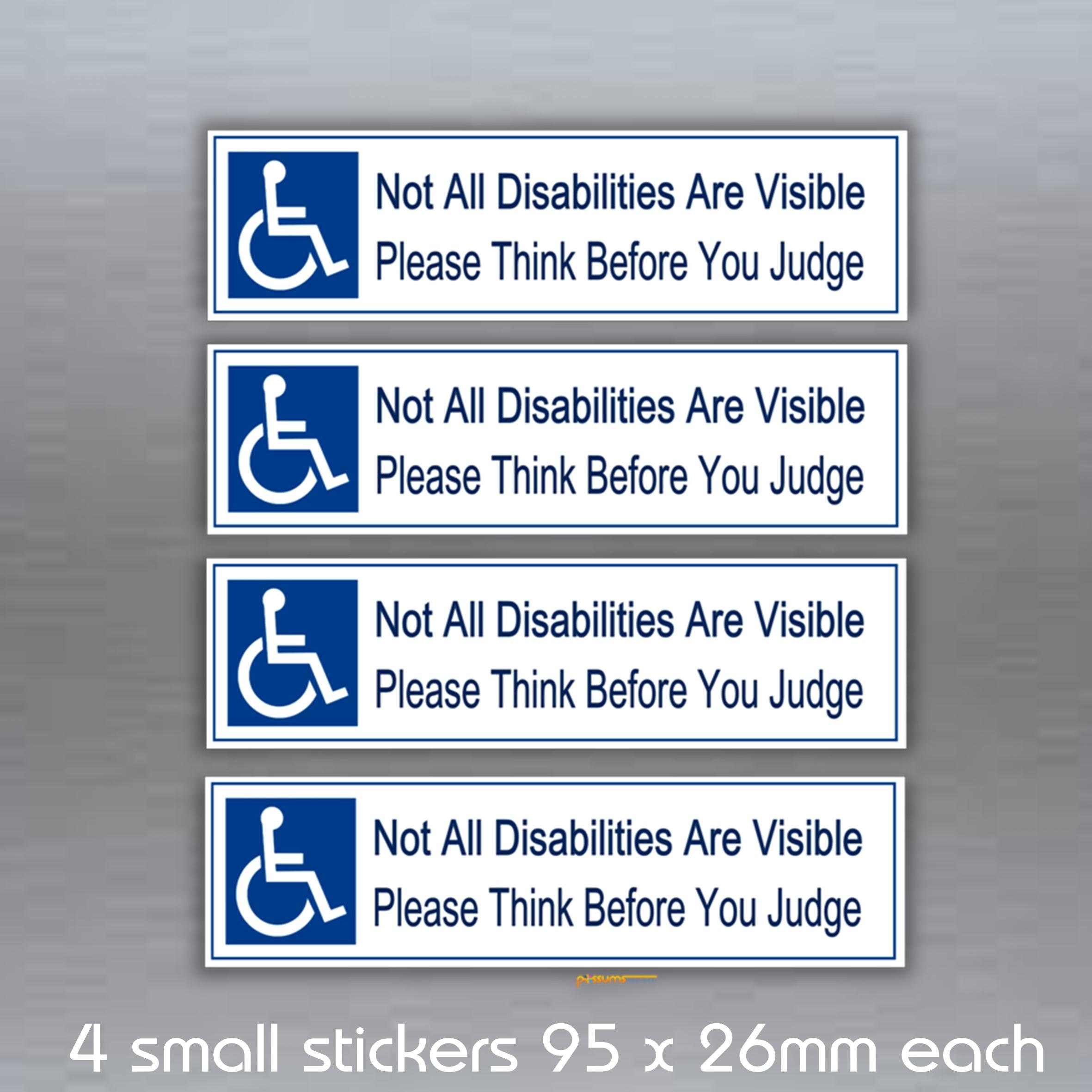 NOT ALL DISABILITIES ARE VISIBLE VINYL STICKER ￡0.99 thenationalherald.com