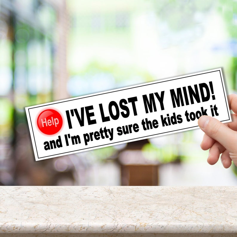 Funny Bumper Sticker Decal. I've Lost My Mind and I'm Pretty Sure the ...
