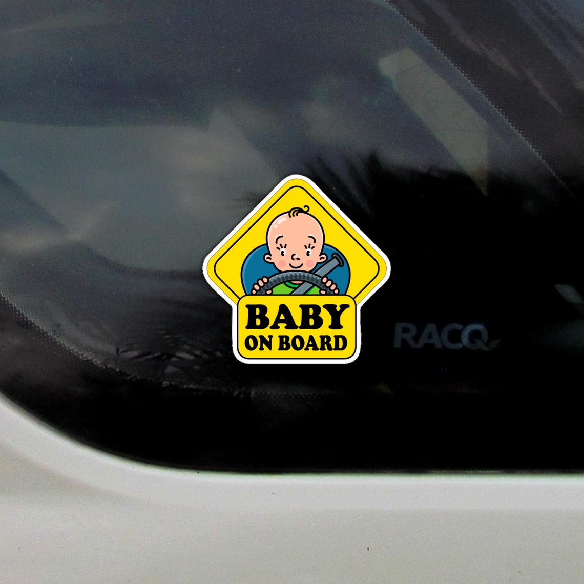 Funny Baby on Board Warning Sign Vinyl Car Bumper Sticker | Etsy