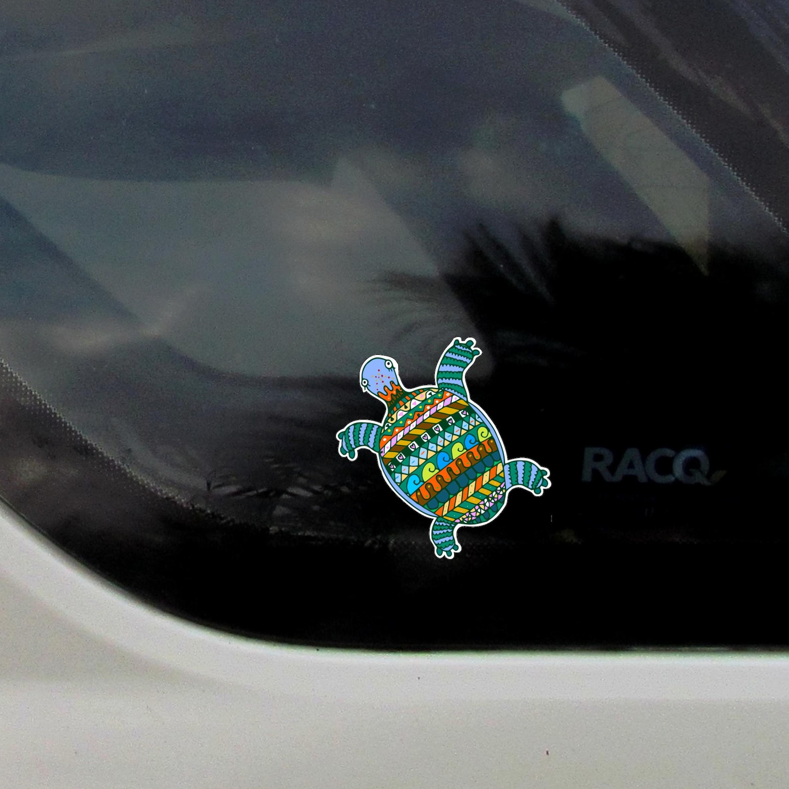 Turtle Vinyl Sticker Tribal Stripes Laptop Stickers - Etsy