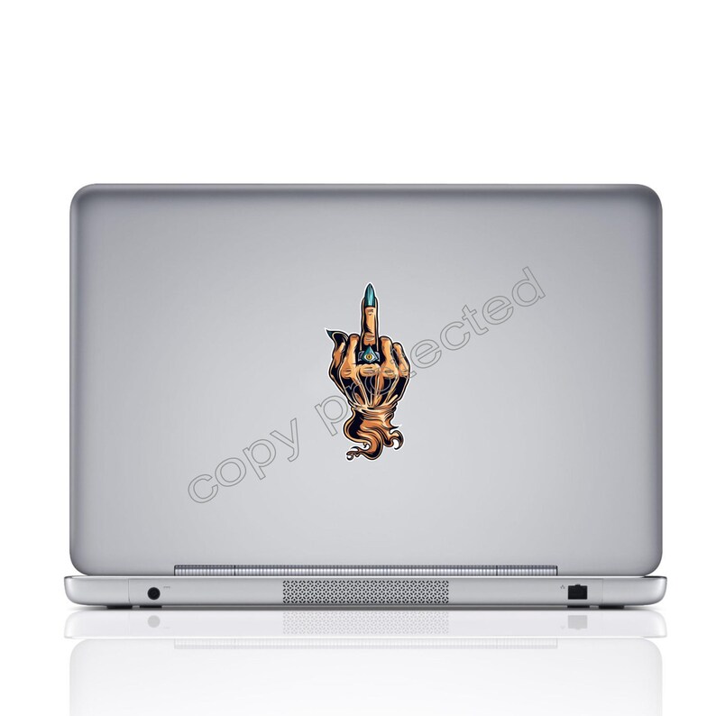 Funny Rude Hand Gesture Vinyl Car Bumper Sticker / Decal. Approximately ...