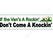 Funny Car Sticker If the Vans a Rockin' Dont Come a - Etsy
