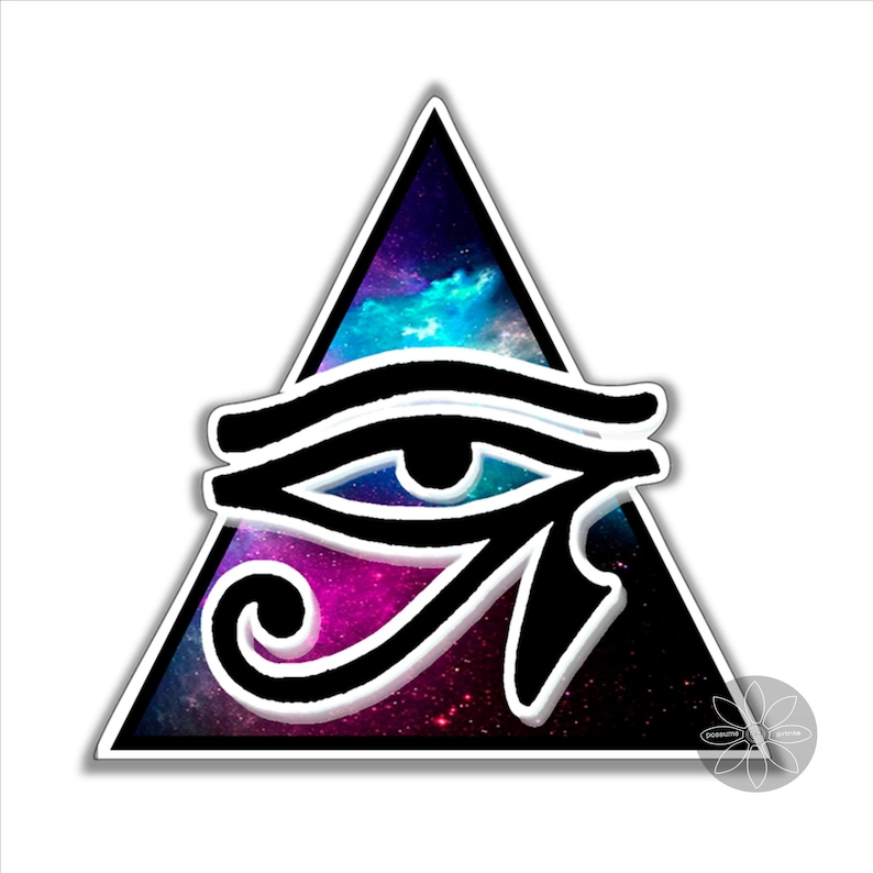 Eye Of Horus Vinyl Sticker Evil Eye Protection Symbol Laptop Etsy