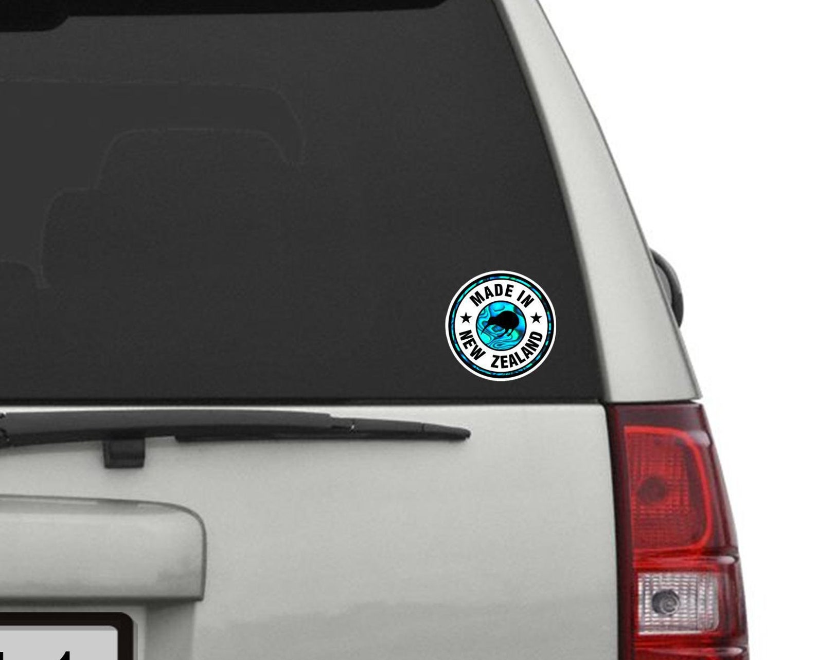 Made in New Zealand Kiwi Round Vinyl Sticker With Background ...