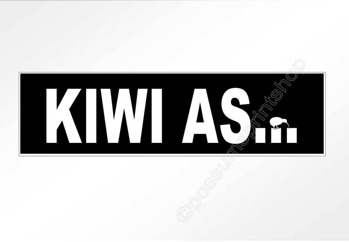 Kiwi as Funny New Zealand Bumper Sticker With Small Kiwi Bird | Etsy