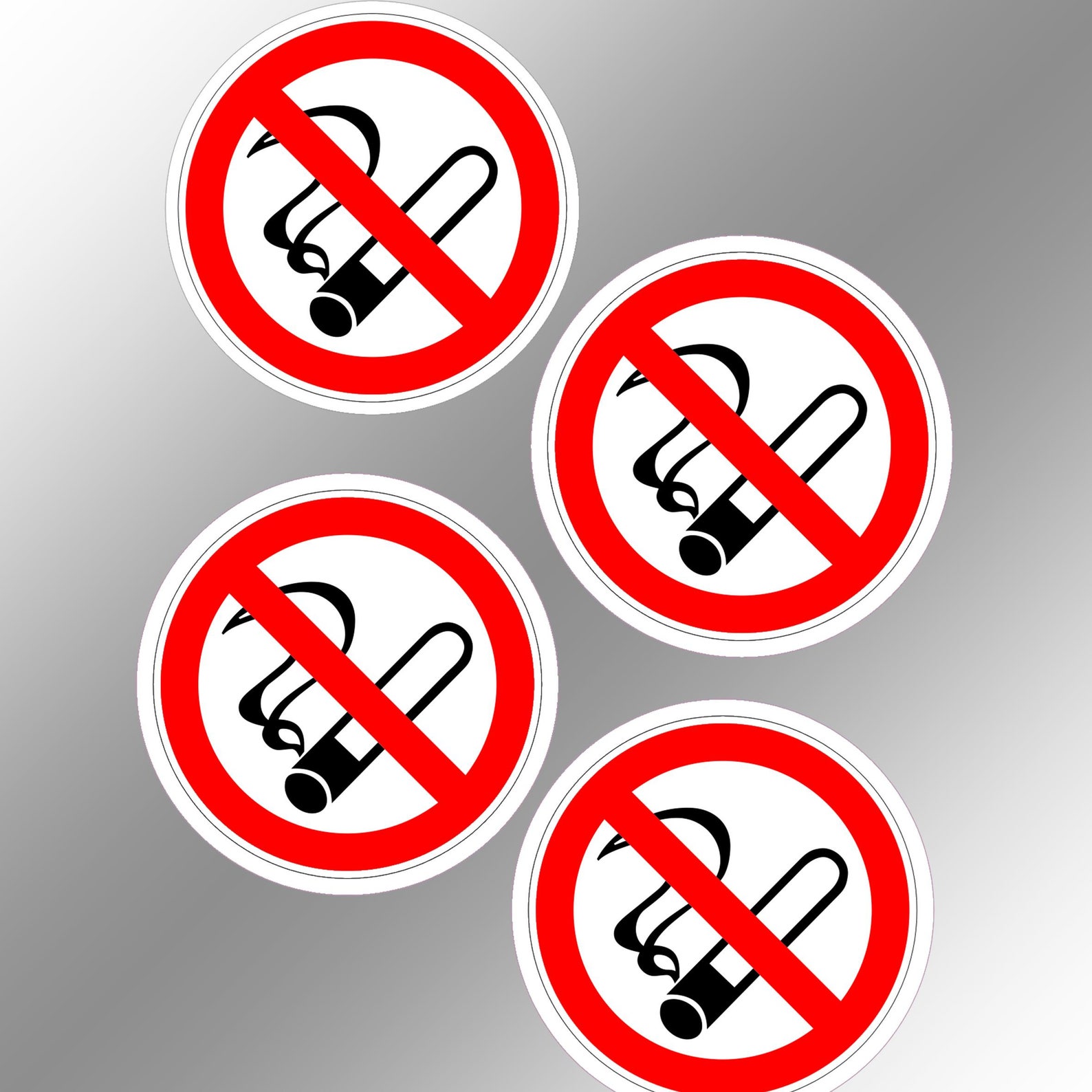 Niet-roken stickers set van 4 topkwaliteit vinyl waterdicht UV ...