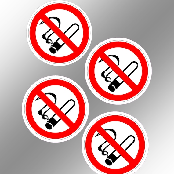 Niet roken stickers set van 4 topkwaliteit vinyl waterdichte - Etsy ...