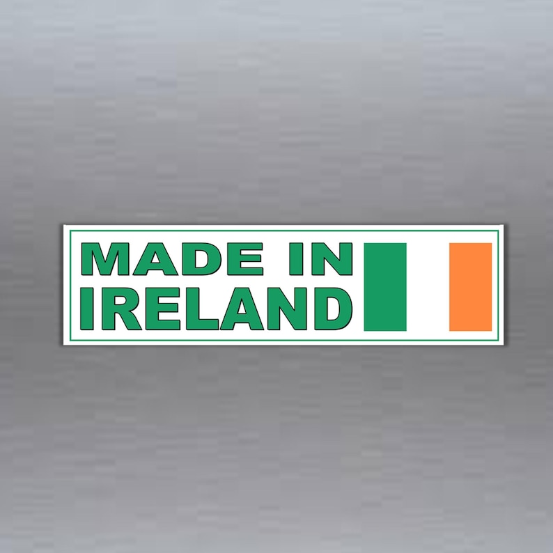 Fun Vinyl Bumper Sticker Made in Ireland With Irish Flag 200 | Etsy