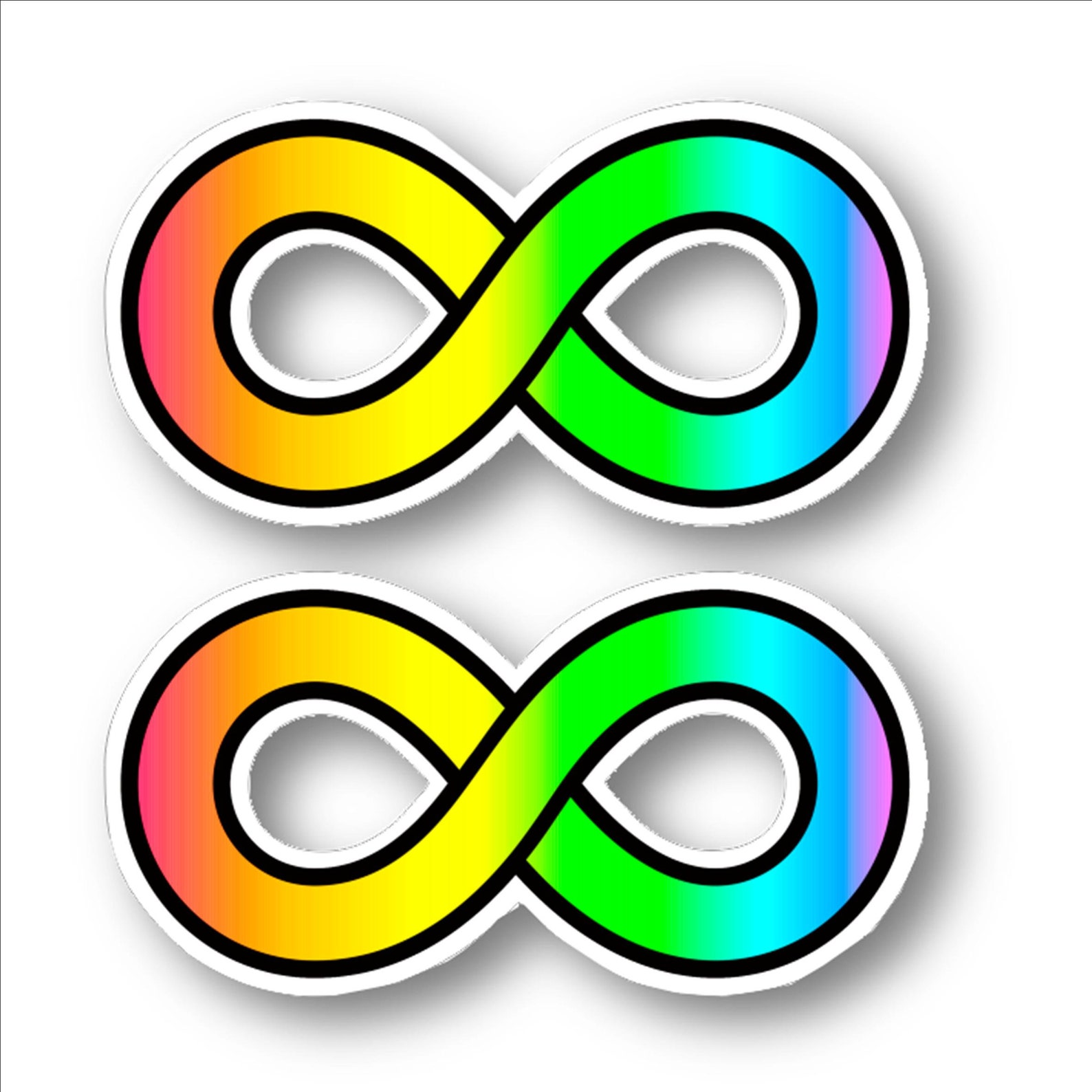 Neurodiversity Symbol 2 Vinyl Stickers 90 X 49 Mm Each for | Etsy