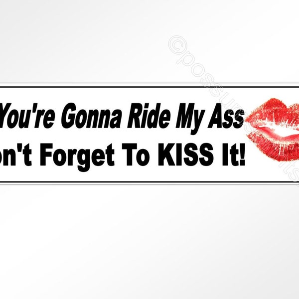 Kiss My Ass Sticker - Etsy