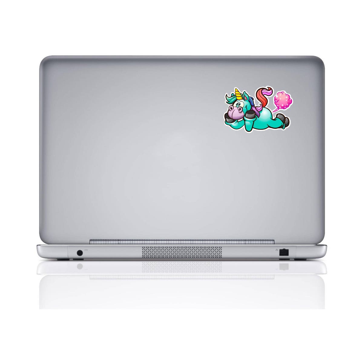 Farting Unicorn Vinyl Sticker Colorful Funny Cartoon Bumpersticker Car ...
