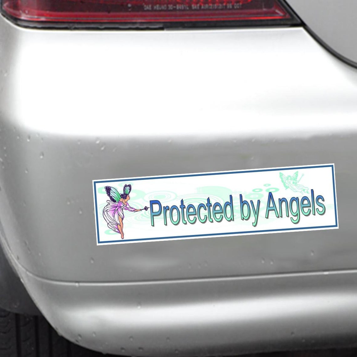 Fun Car Bumper Sticker. Protected by Angels Vinyl Stickers 200 - Etsy