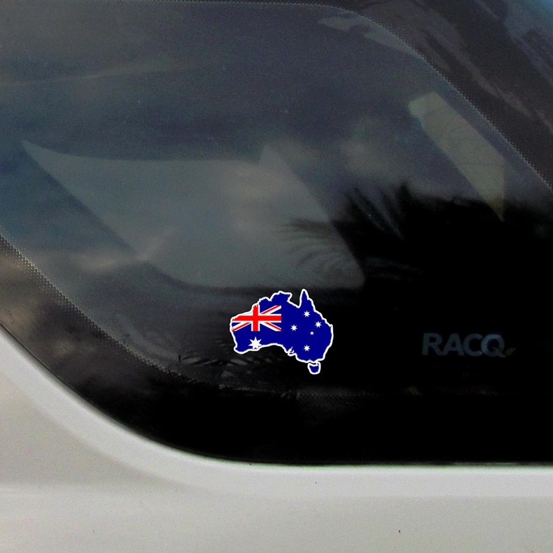 Map of Australia sticker with Australian flag . Weather proof | Etsy