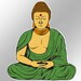 Buddha Vinyl Sticker. Buddhist Monk Peace Wisdom Car Laptop 90 X 104 Mm ...