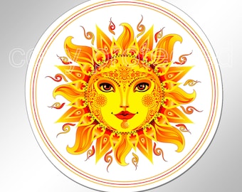 Golden Sun Stickers - Etsy