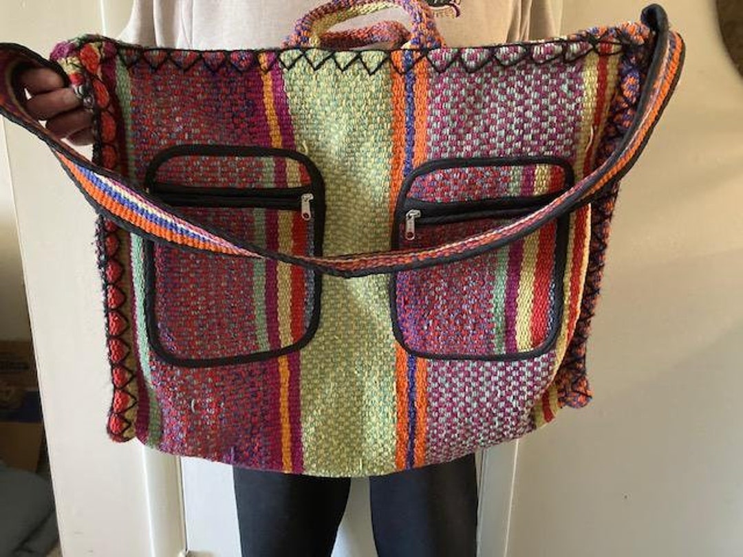Large Travel, Tote Bag PERU Textile Hand Loom Woven From Peru South ...
